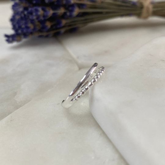 Double Layered sterling silver Toe Ring | Midi Rings